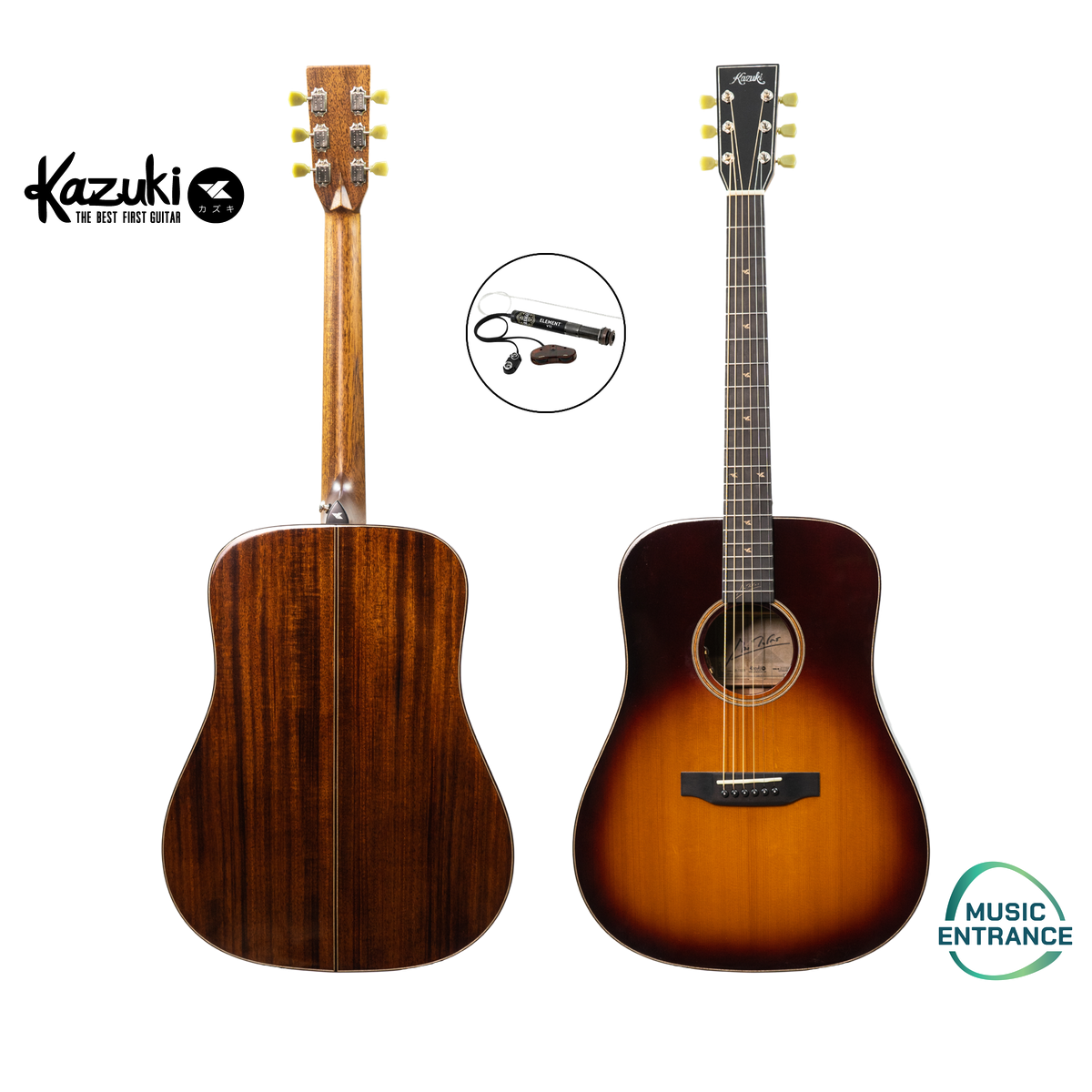 Kazuki Custom Shop x Kob Micro KA-15 All Solid Electric Acoustic Guitar ...