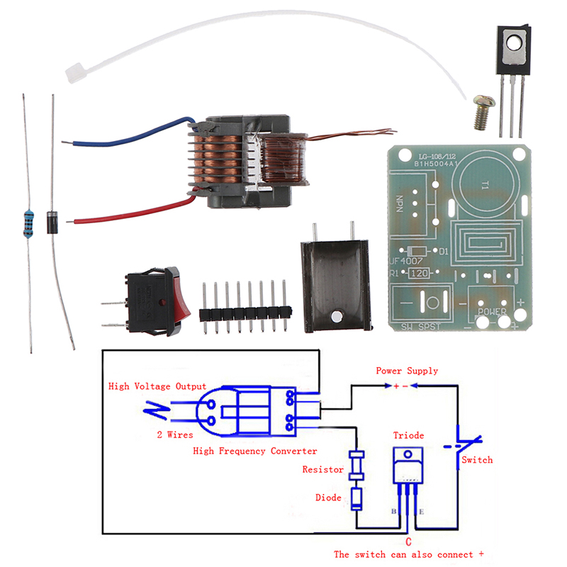 1Set 15KV High Voltage Inverter Generator Spark Arc Ignition Coil Module DIY Kit XUANTING | Daraz.pk