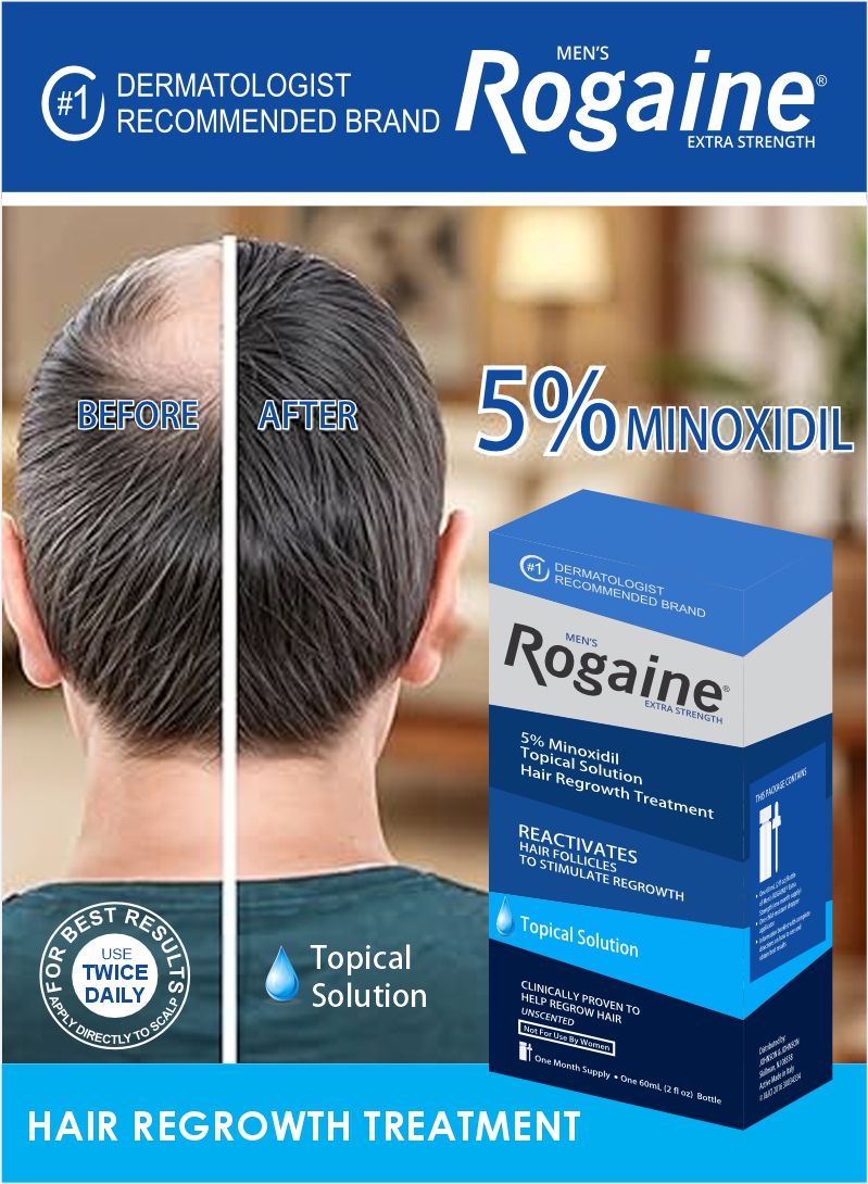 Rogaine 5% Minoxidil Oil 60ml Help Regrow Hair | Daraz.pk