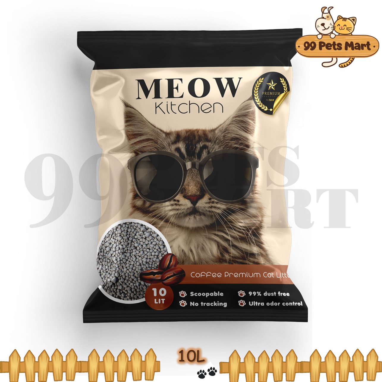 MEOW Kitchen Premium Cat Litter 10L / Meow Kitchen Pasir Kucing Murah ...