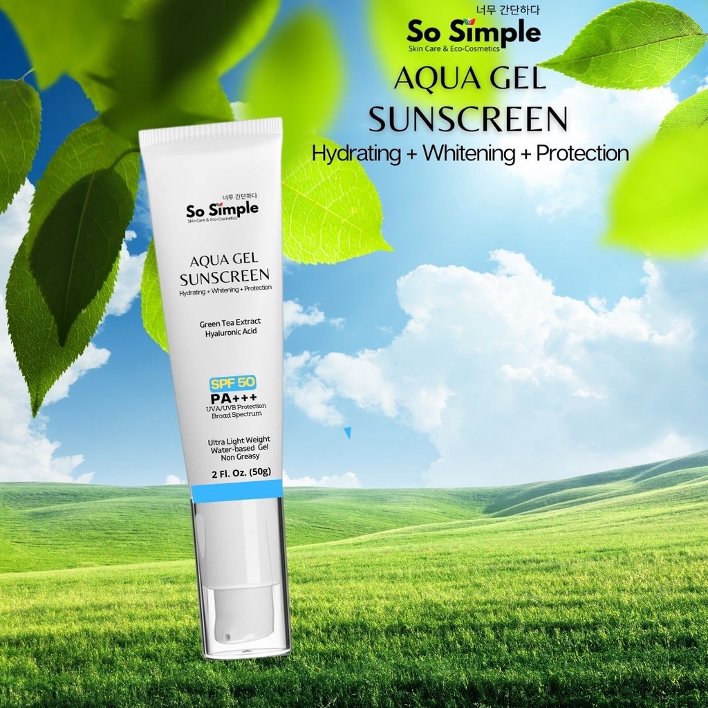 Water-Based Sunblock SPF50+++ UV Sunscreen Brightening Hydrating No ...