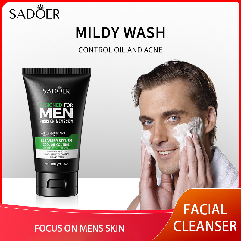 Facial cleanser for men Multi-effect Cleanser Oil Control Acne Clearing ...