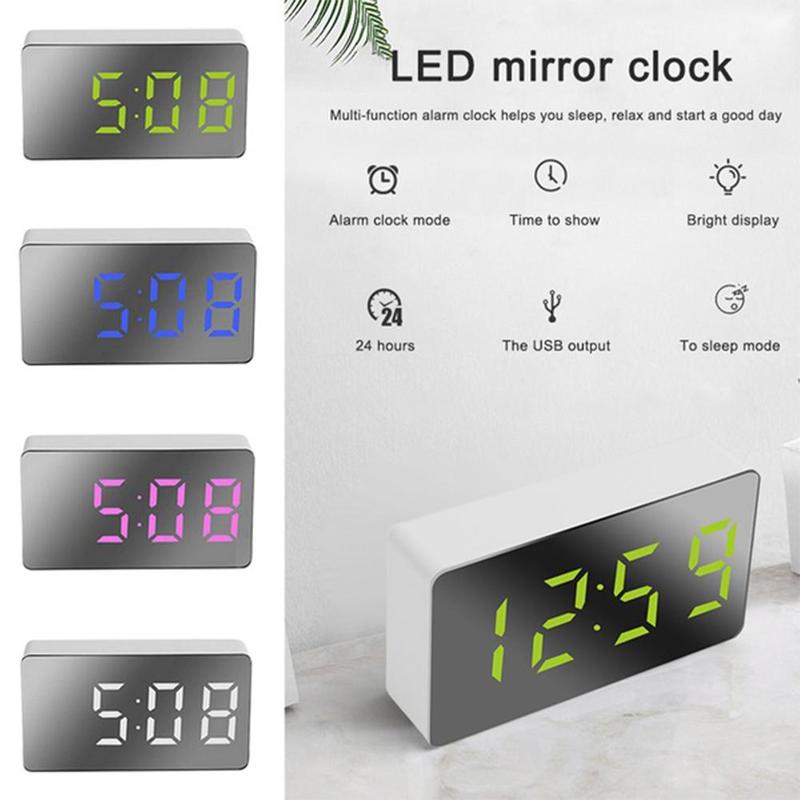 【New Trend】White LED Display Temperature Mini Desk Alarm Clock ...
