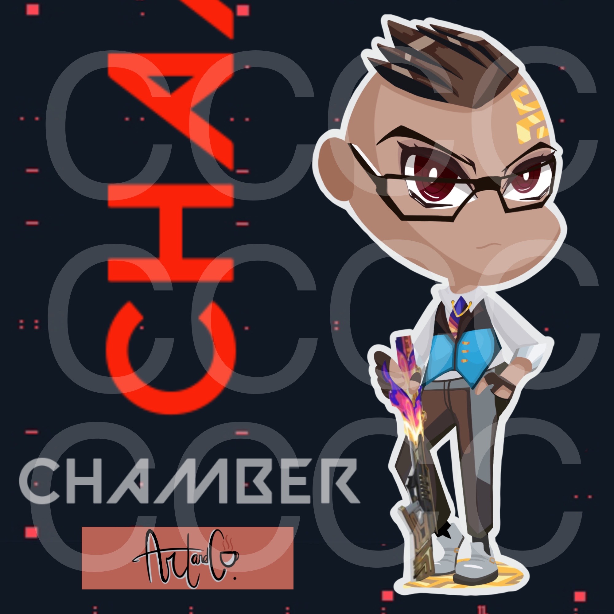 Valorant STICKER Go Buddies STICKER MATTE WATERPROOF *CHAMBER* by Art ...