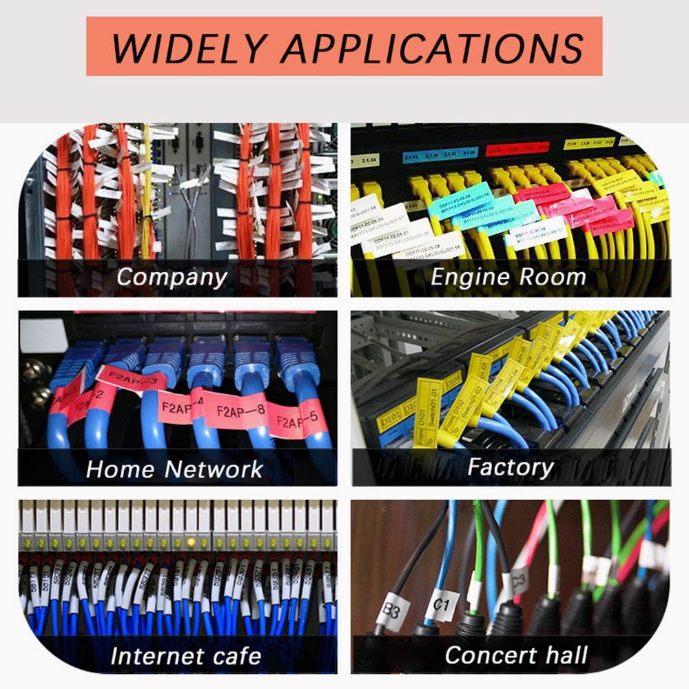 Waterproof Self-adhesive Identification Tags, Cable Labels, Cable ...