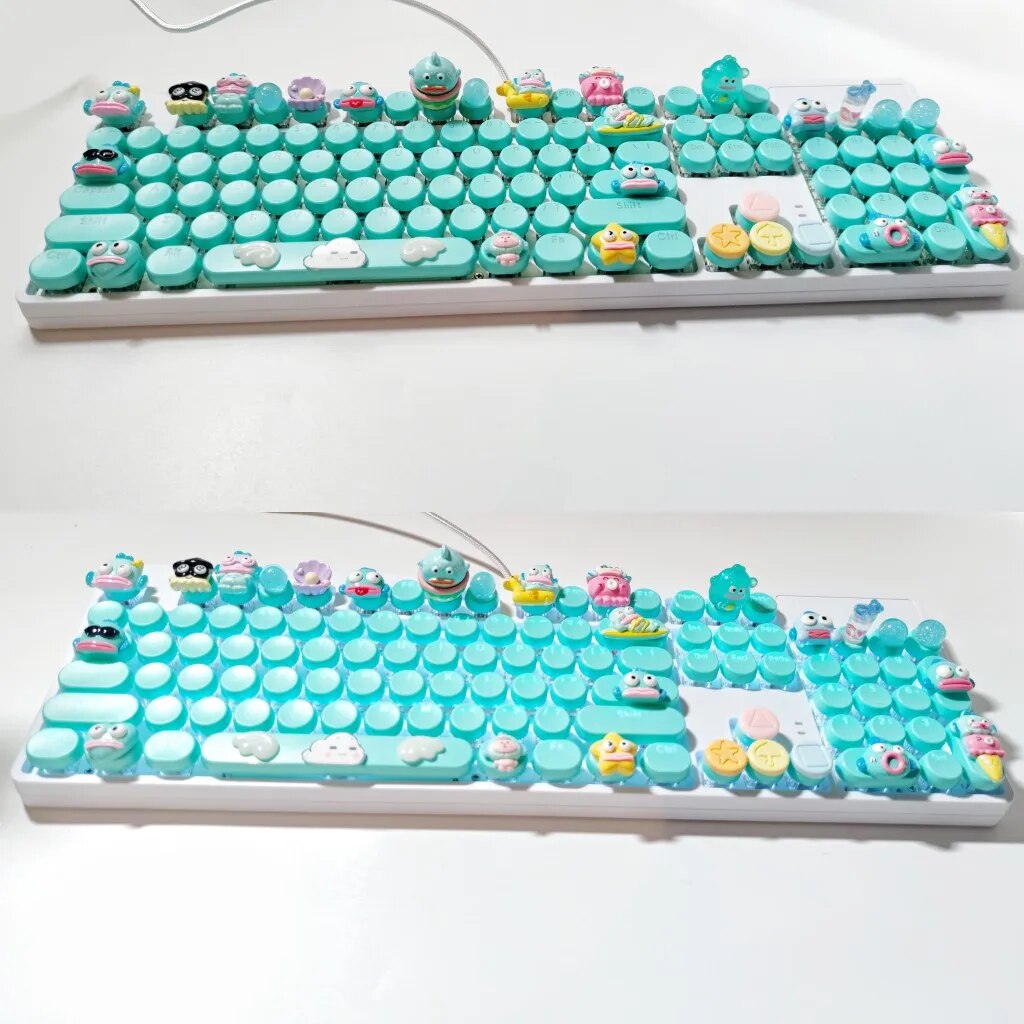 TFKMH Sanrio Cartoon Mechanical Keyboard 87/104 Keys Cinnamoroll Kuromi ...