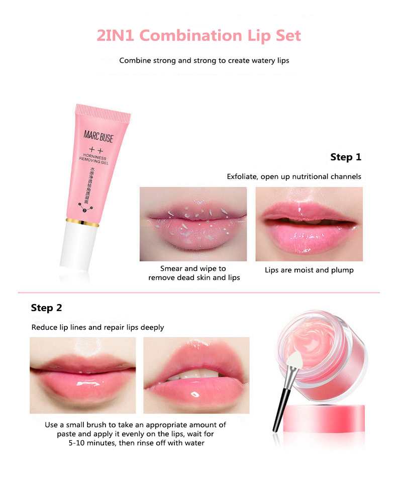 Korean Skin Care Products Lip Balm Lip Exfoliating Scrub+ Lip Mask Set ...