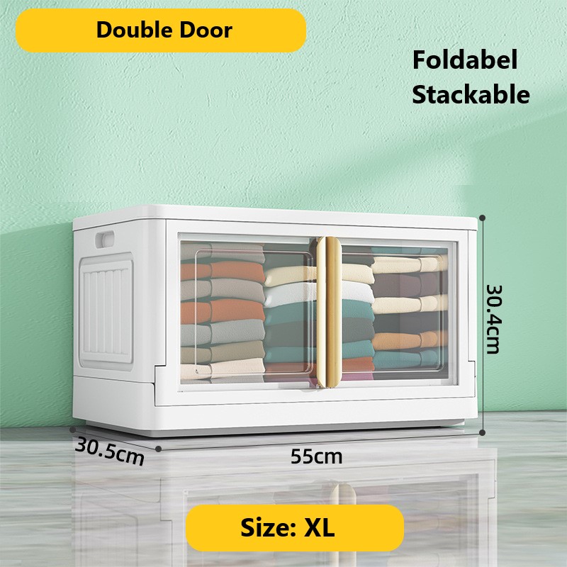 Storage Box Big Capacity Stackable Foldable Multipurpose Container ...