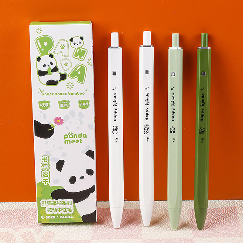 1/4Pcs Cute Cartoon Panda Gradient Color Gel Pen Kawaii Student ...
