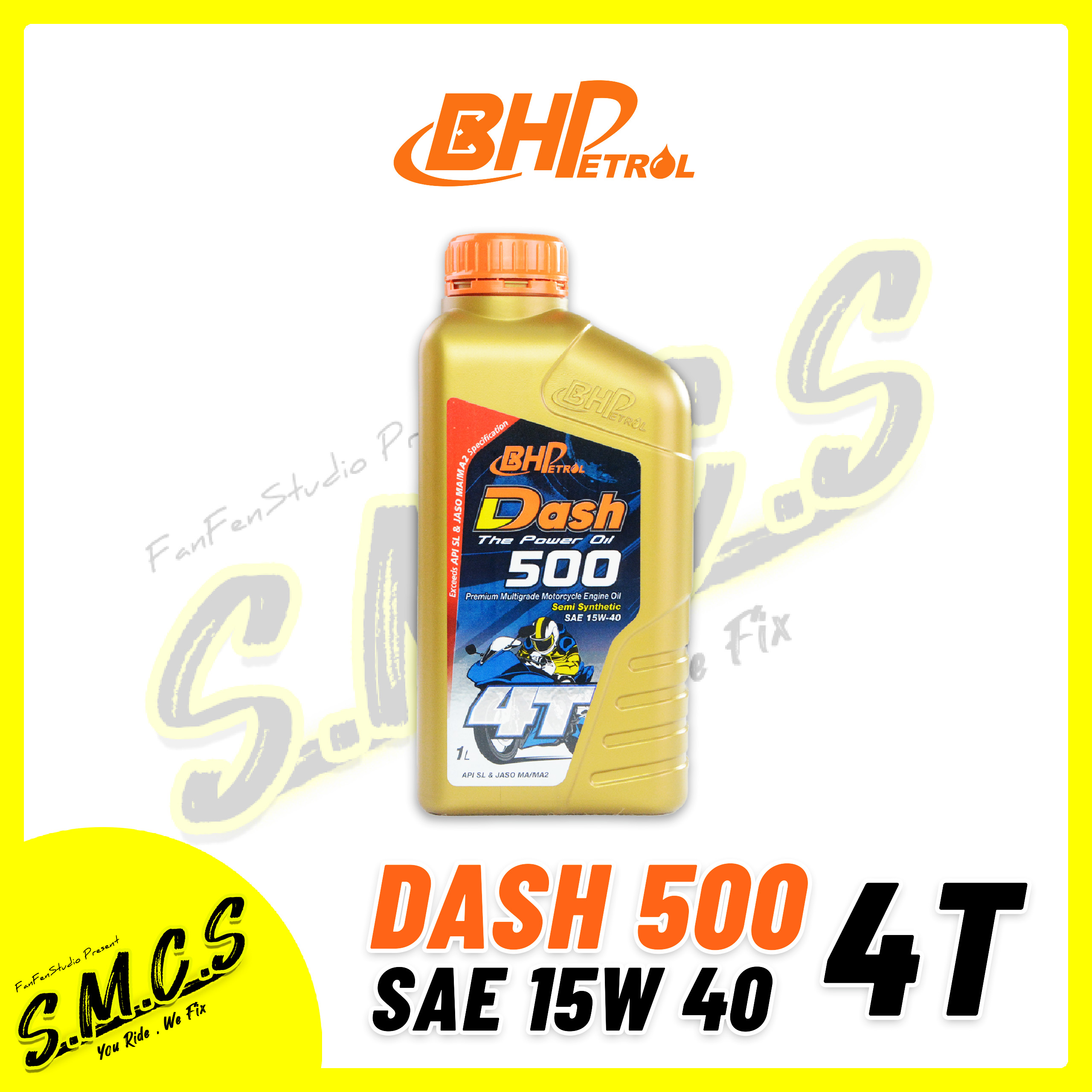 BHP Dash 500 SAE 15W40 4T 1L Semi Synthetic Premium Motorcycle Engine ...