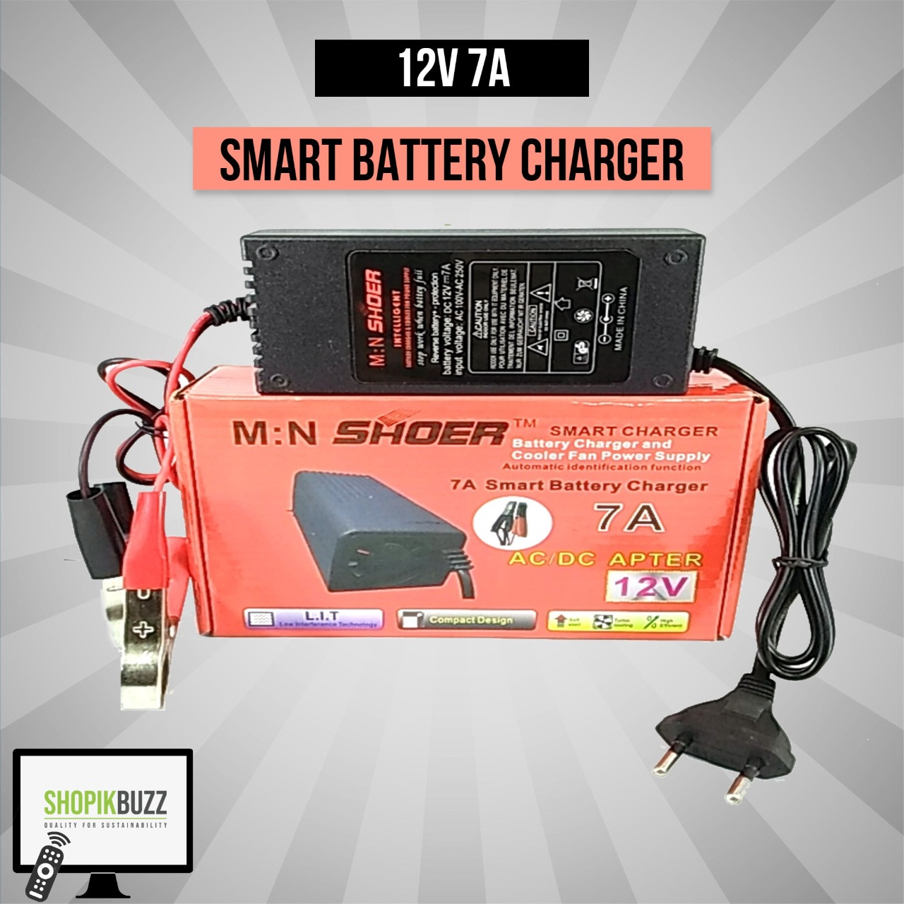 Full Automatic Car Battery Charger Smart Fast Power Charging For Wet ...