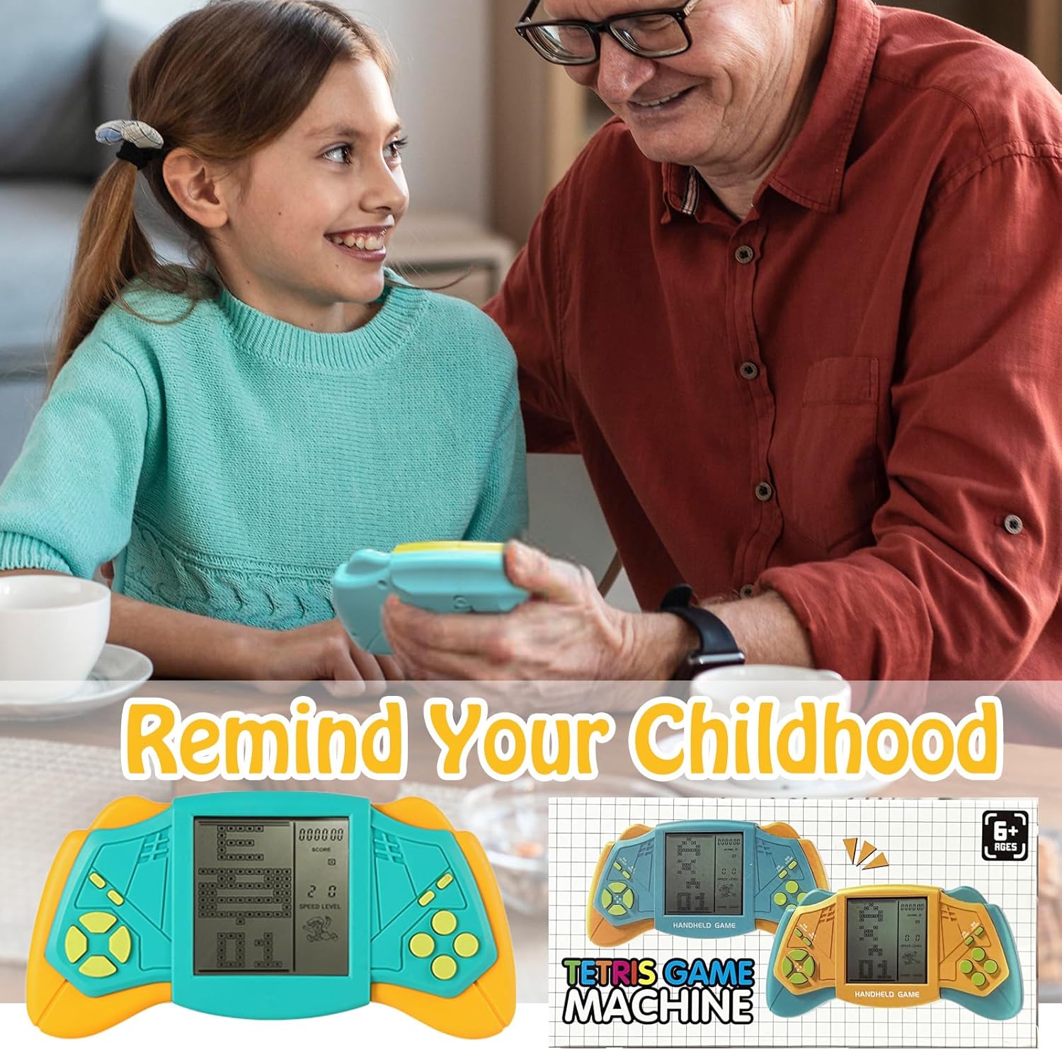 Premium Quality Retro Brick Game Console, 3.5 in Large Screen Building ...
