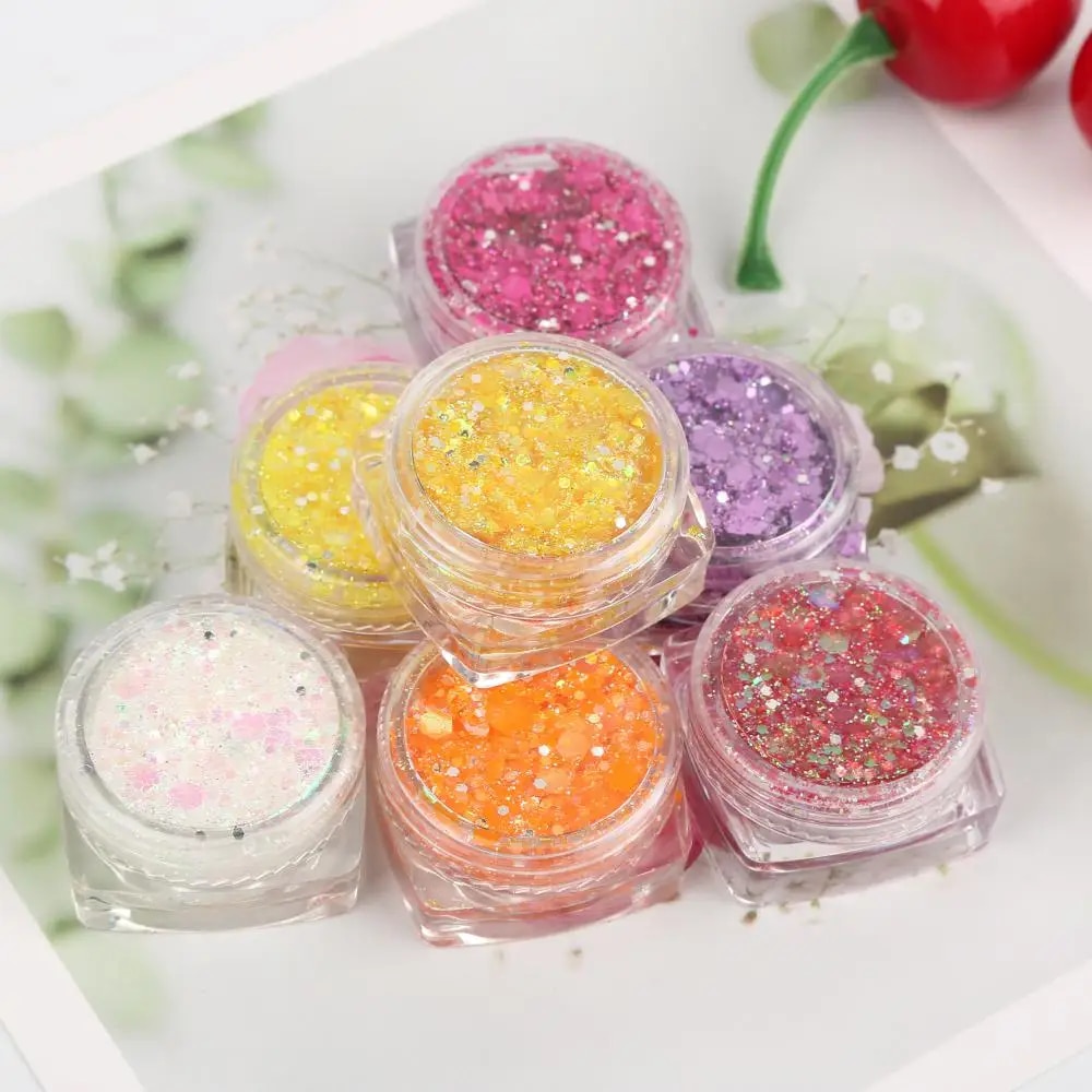 Professional Mermaid Sequins Gel Eye Shadow Holographic Glitter Shimmer ...