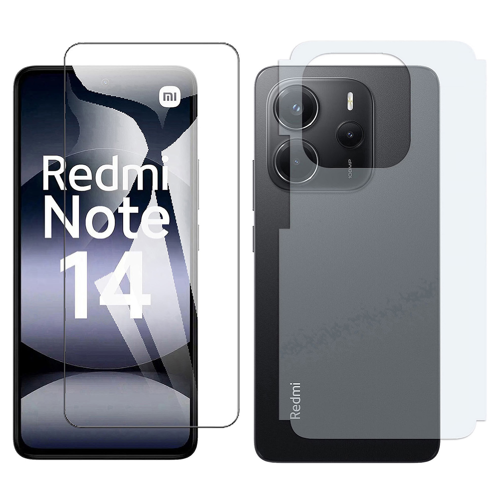Xiaomi Redmi Note 14 Tempered Polish Glass Screen Protector Full ...