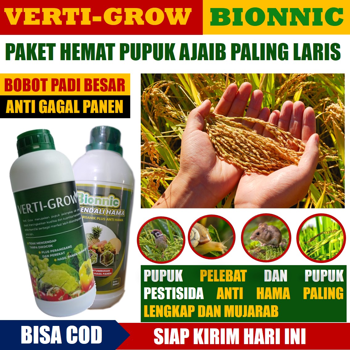 (PAKET HEMAT) PESTISIDA BIONNIC & NPK CAIR VERTINE GROW - Pupuk Pelebat ...