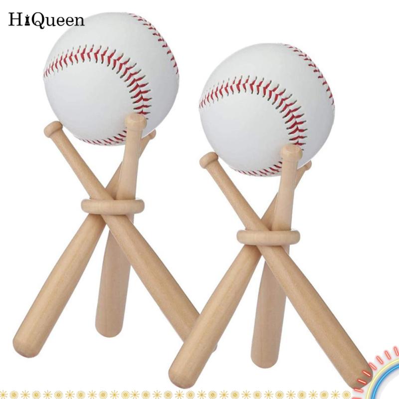 HiQueen Wooden Base Ball Stand Display Holder Baseball Bat Display ...
