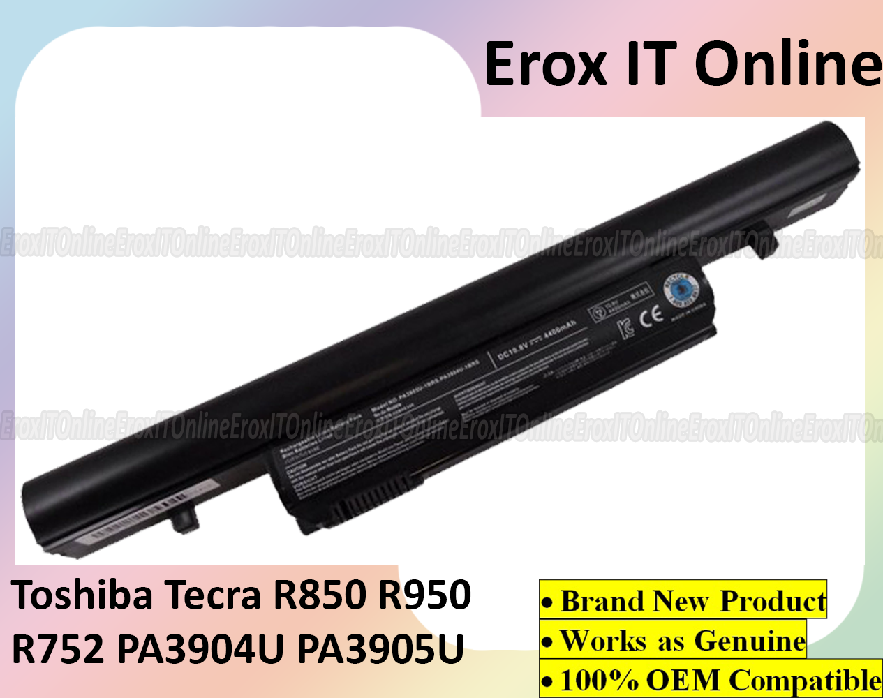 Toshiba Tecra R850 R950 R752 PA3904U-1BRS PA3905U-1BRS PABAS245 PA3905 PA3904 3905 Laptop ...