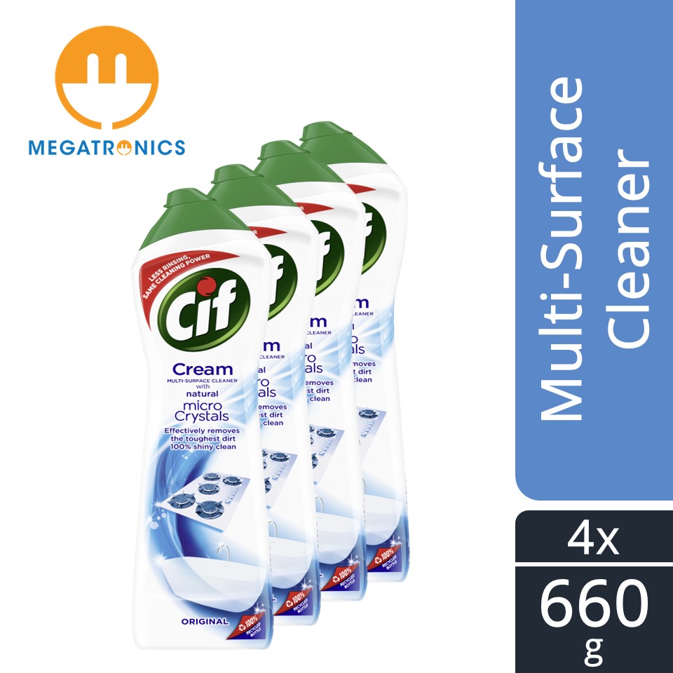(Carton Deal Exclusive) Cif Cream Surface Cleaner - Original 660g x 4 ...