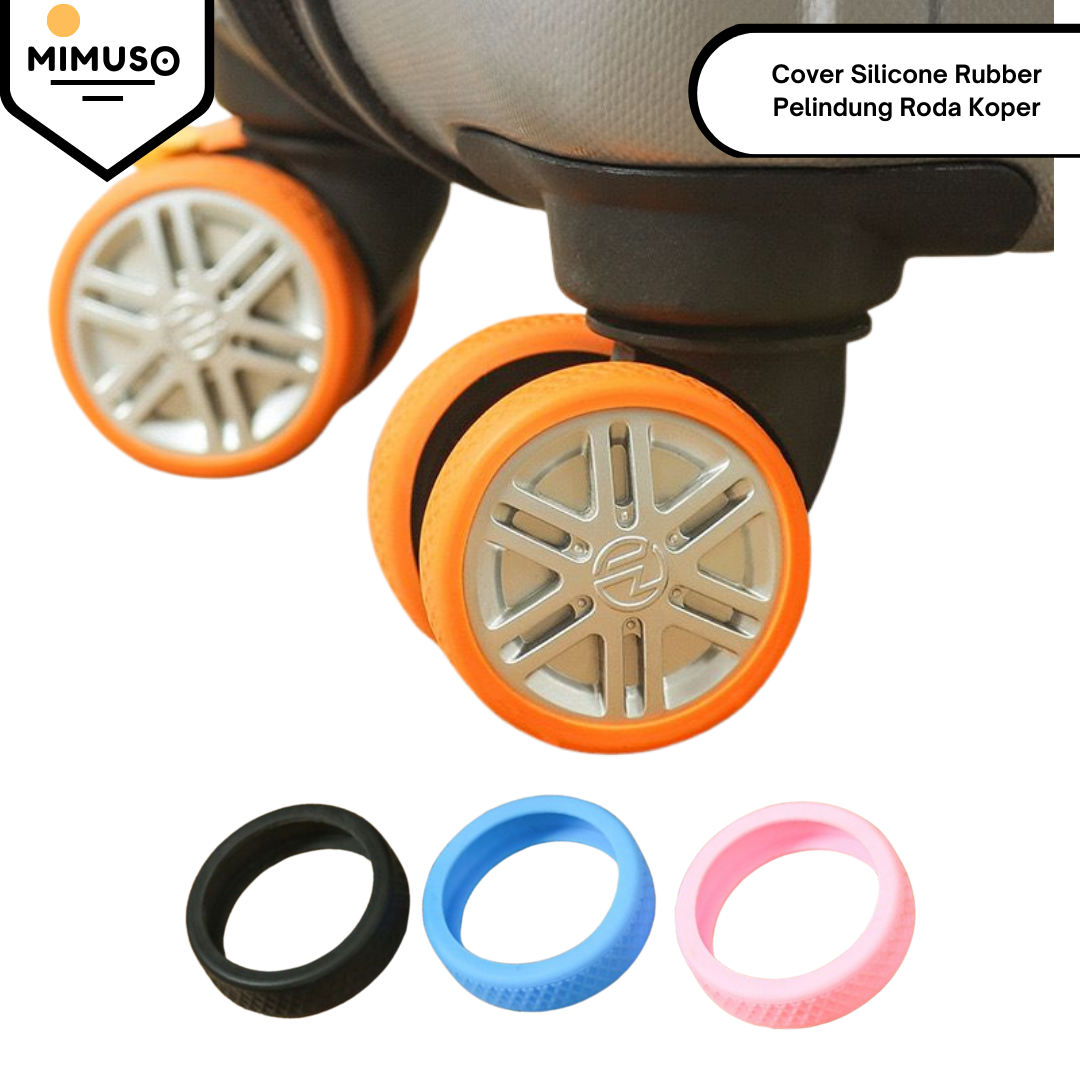 MIMUSO - Cover Silicone Rubber Pelindung Roda Koper | Lazada Indonesia