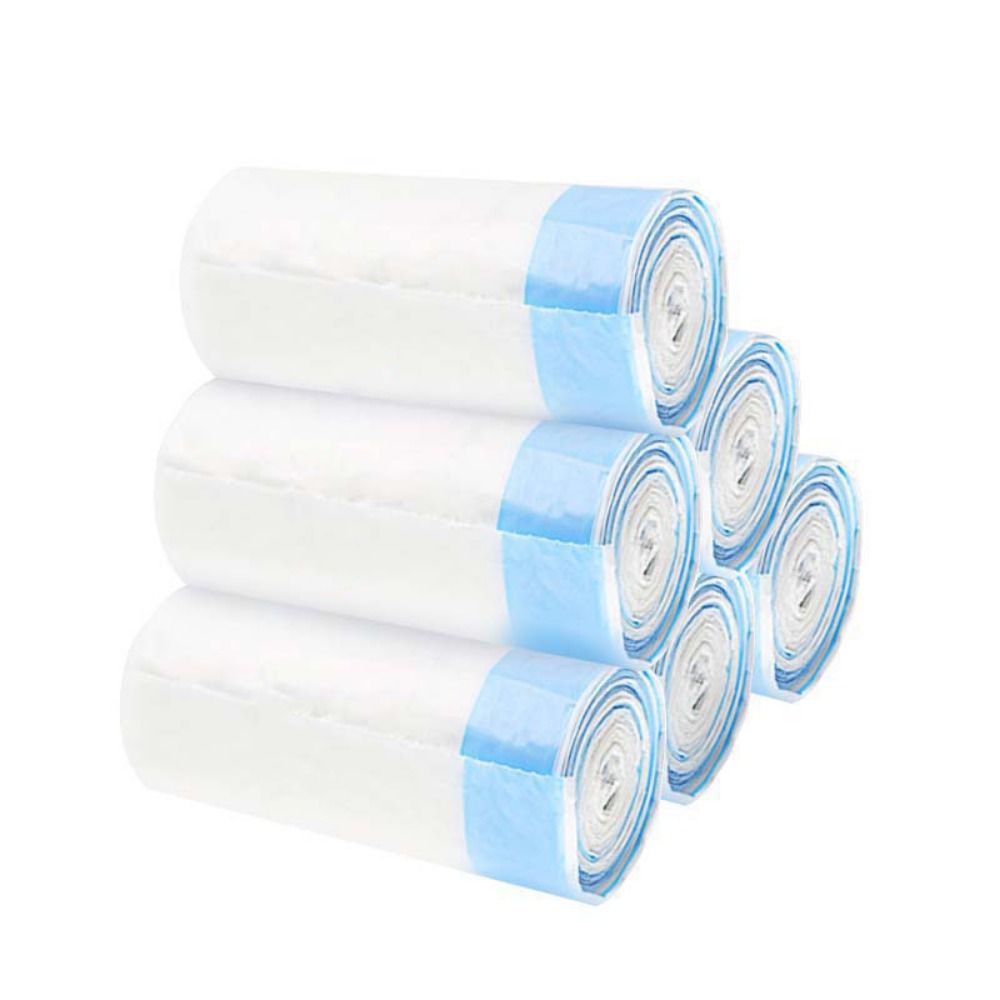 Practical White Cat Litter Box Trash Bag with Drawstring PE Pet Cat ...