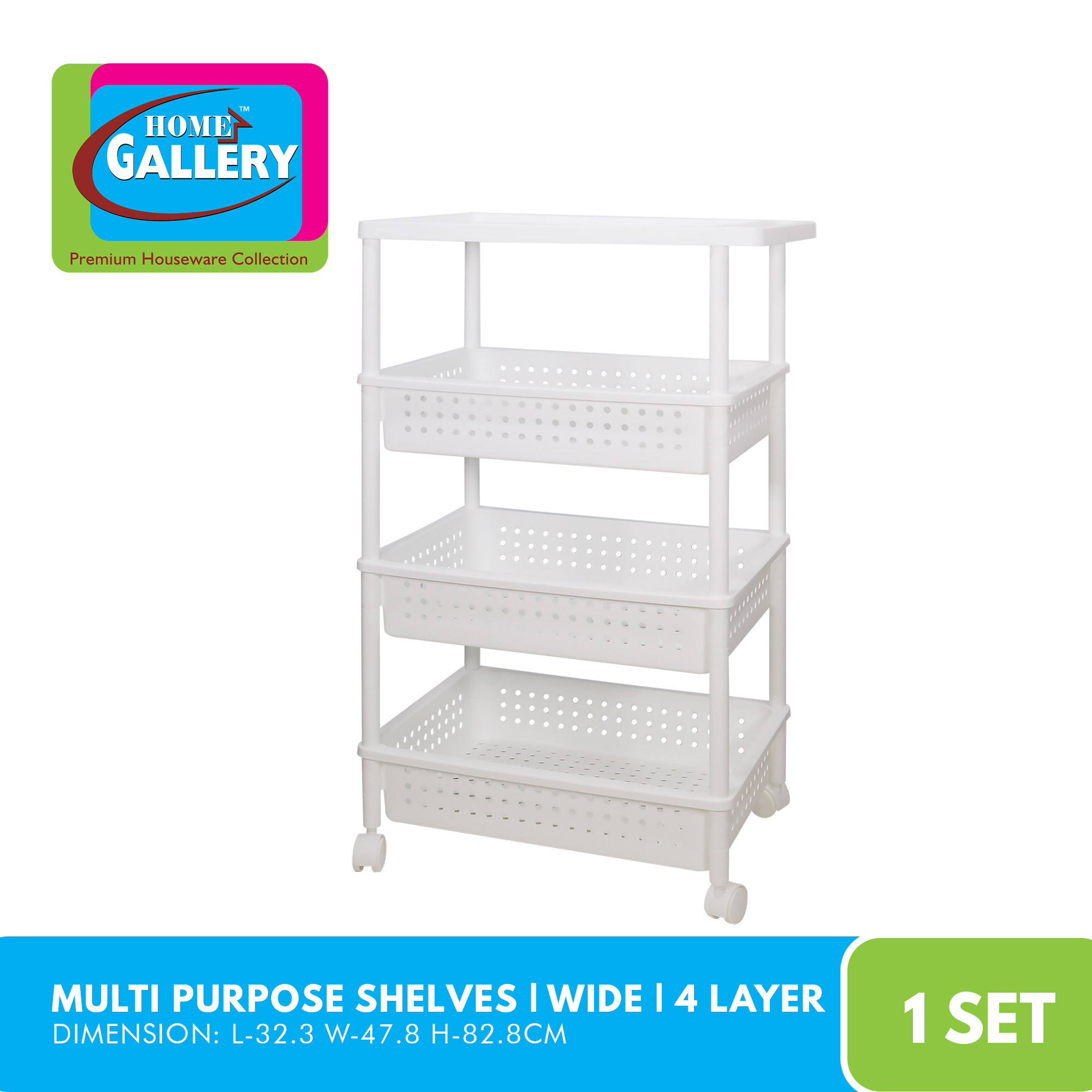 Home Gallery Multi Purpose Shelves | Wide | 4 Layer | Dimension: L32 ...