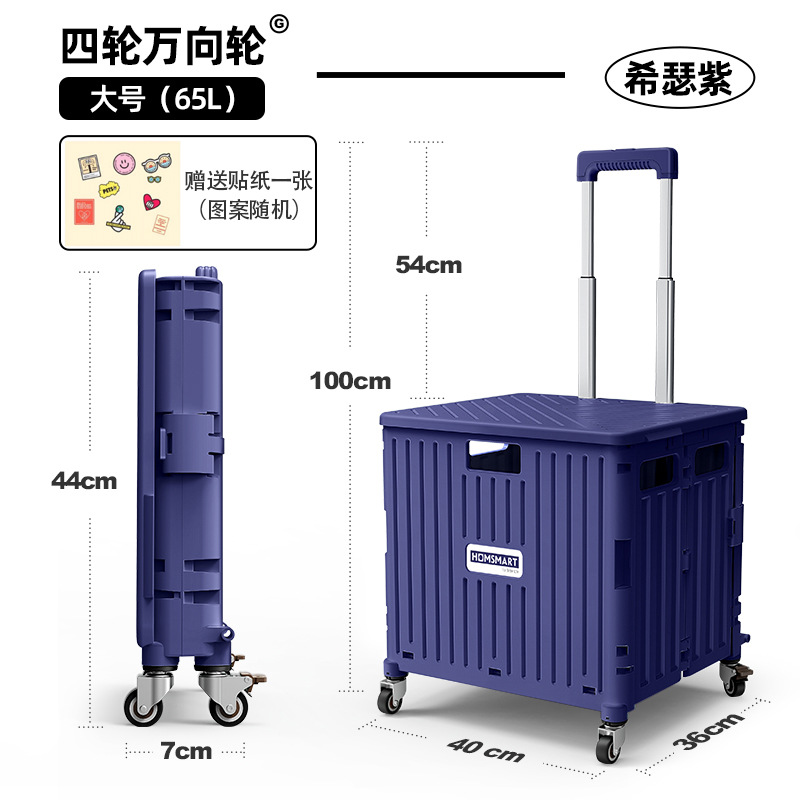SG Stock 45L/65L Foldable Shopping Trolley Multifunctional Trolley ...