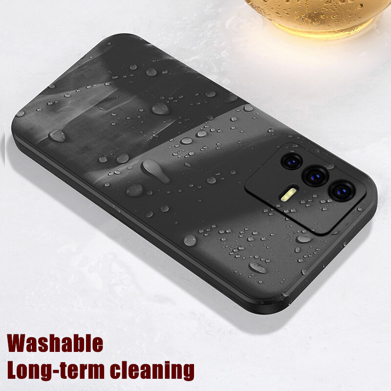 tzmar for Vivo V23 5G Flexible Soft Matte Black Crystal Clear Phone ...