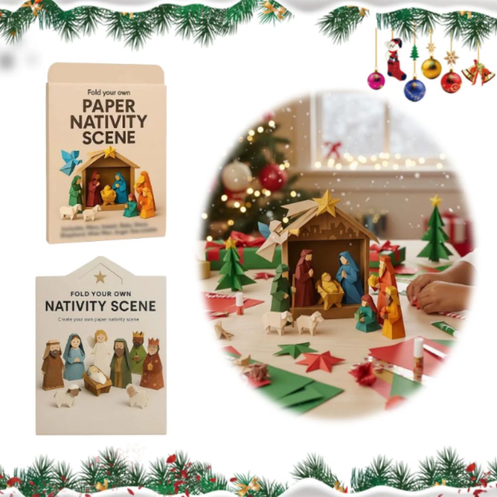 Origami Art Paper Craft Kit Paper Nativity Scene Easy To Fold ...