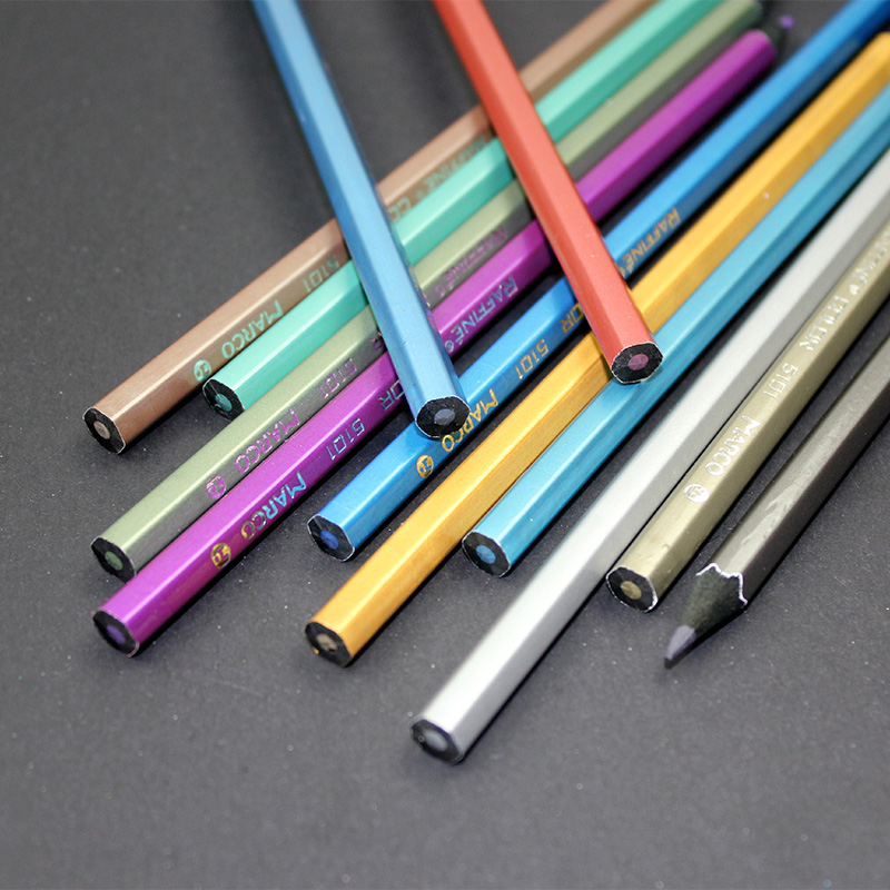 【The Quiet Page】Marco Raffine Fine Metallic Color Pencil Set ...