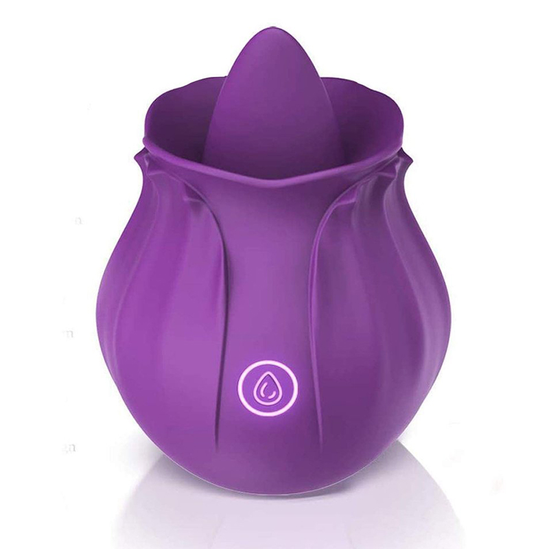 🎁Discreet Packaging Rose Shape Clitoral Vibrator With Thick Tongue For ...