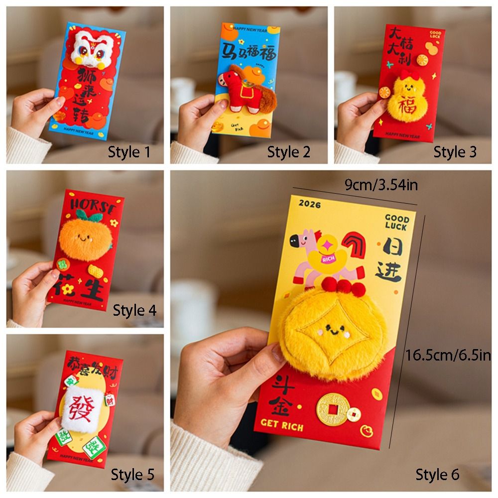 Bag Chinese style Red Envelope Cartoon Best Wishes Hongbao Traditional ...