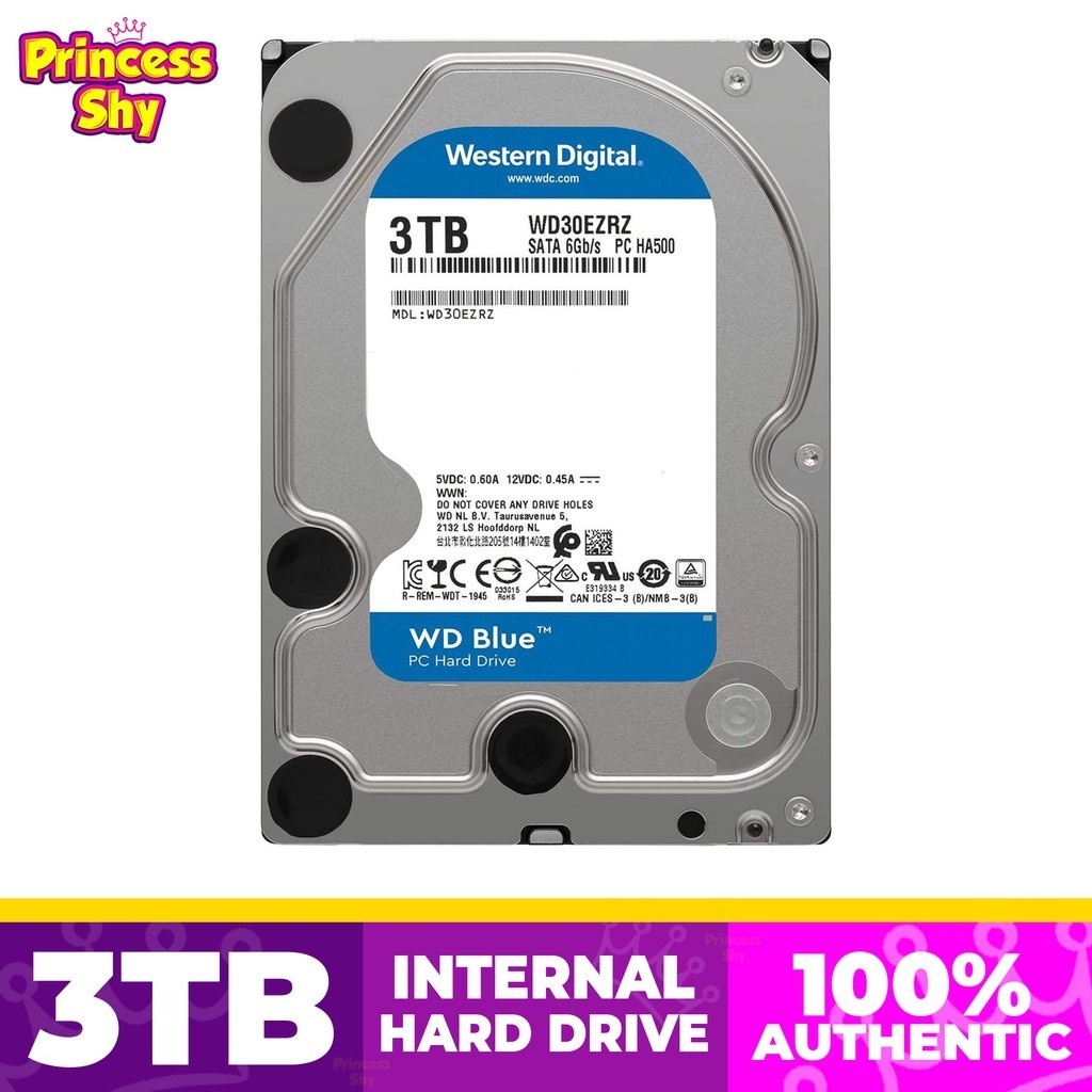 2023 WD Blue 3TB Desktop Internal Hard Disk Drive 5400 RPM SATA 6Gb/s ...