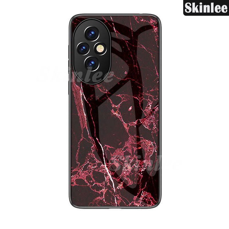 Phone case For Honor 200 Back cover Fashion Marble Hard Tempered Glass ...