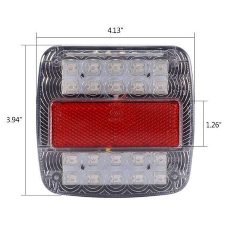 26LED Stop Rear Tail Reverse Light Indicator License Plate Lamp Truck ...