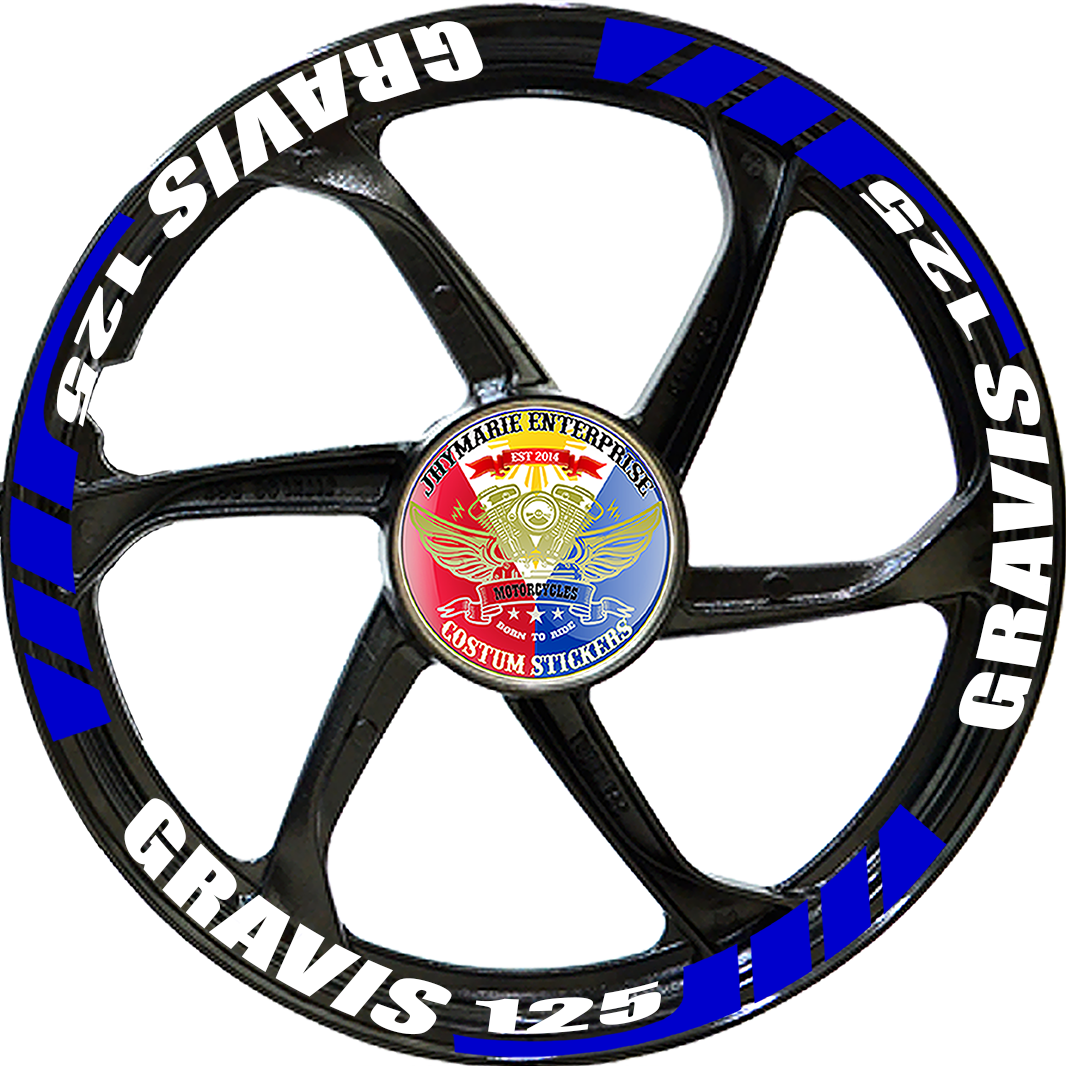 YAMAHA MIO GRAVIS MAGS STICKER DECALS, SET FOR 2 MAGS FRONT AND REAR ...