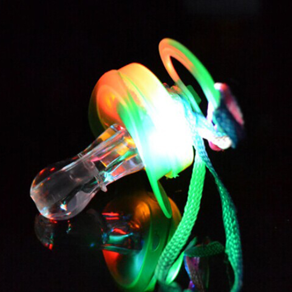 Fashion Pacifier Whistle Party Fun Toy LED Flashing Flash Glow Sticks ...