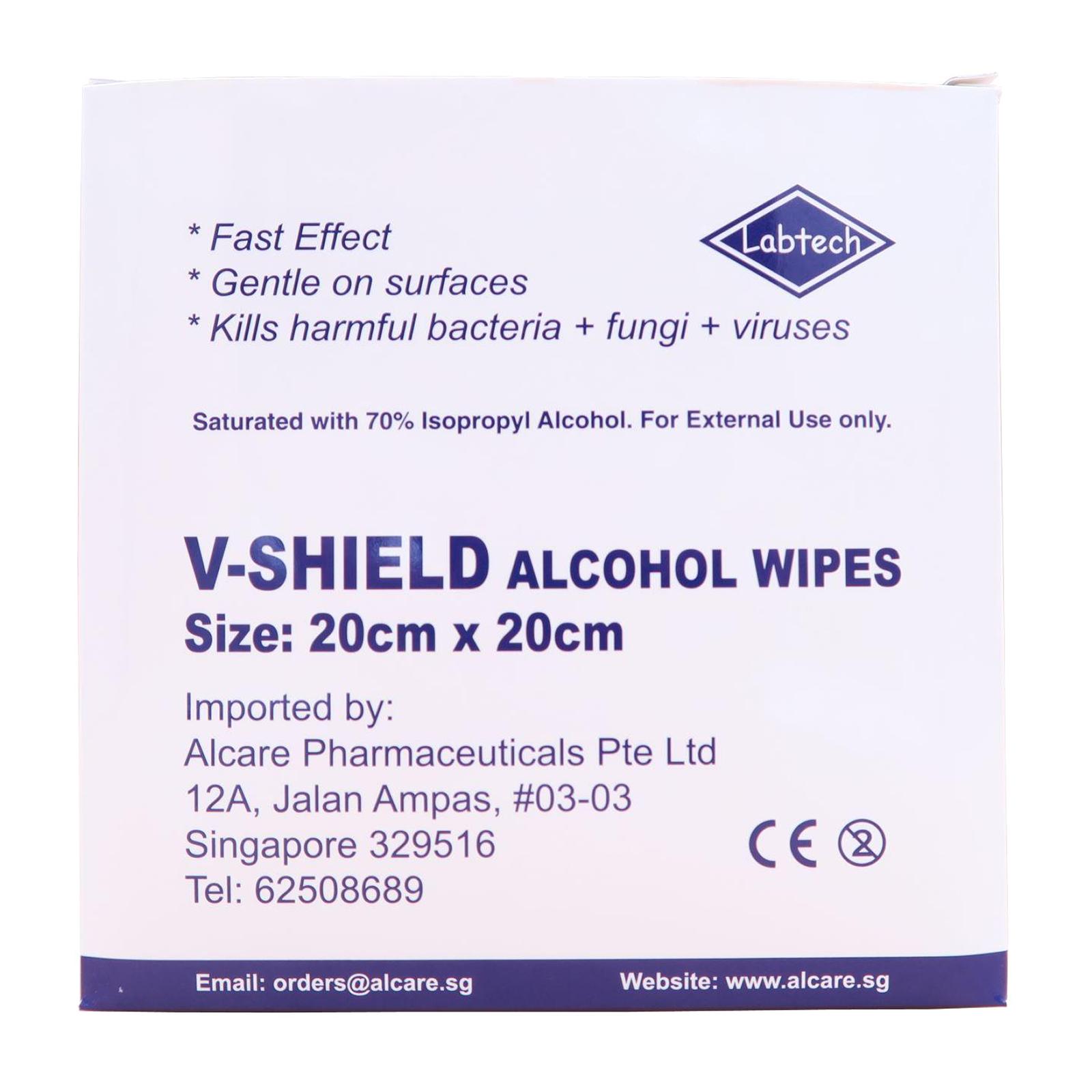 Labtech V-Shield Alcohol Wipes 20cm x 20cm | Lazada Singapore