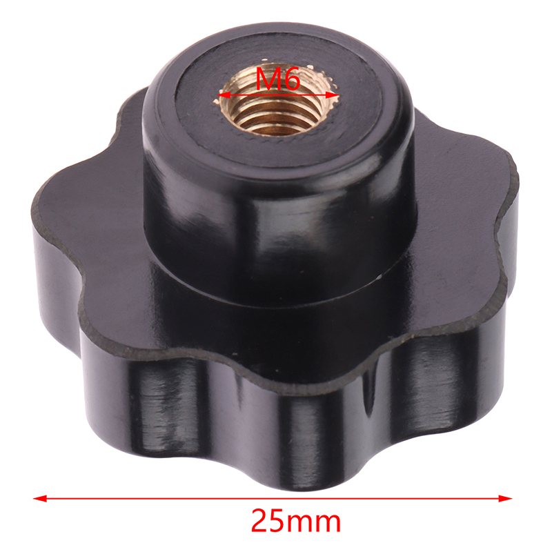 M5 M6 M8 M10 M12 M16 Plum Bakelite Hand Tighten Nuts Handle Thread Star ...