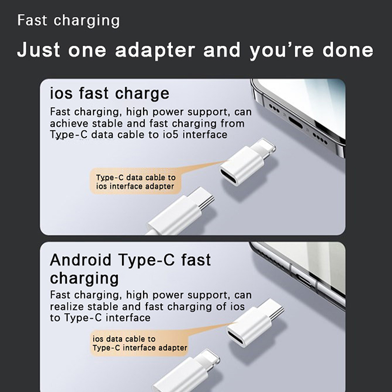 OTG For Phone Adapters Type C To IOS Female To Male Reciprocal Head ...