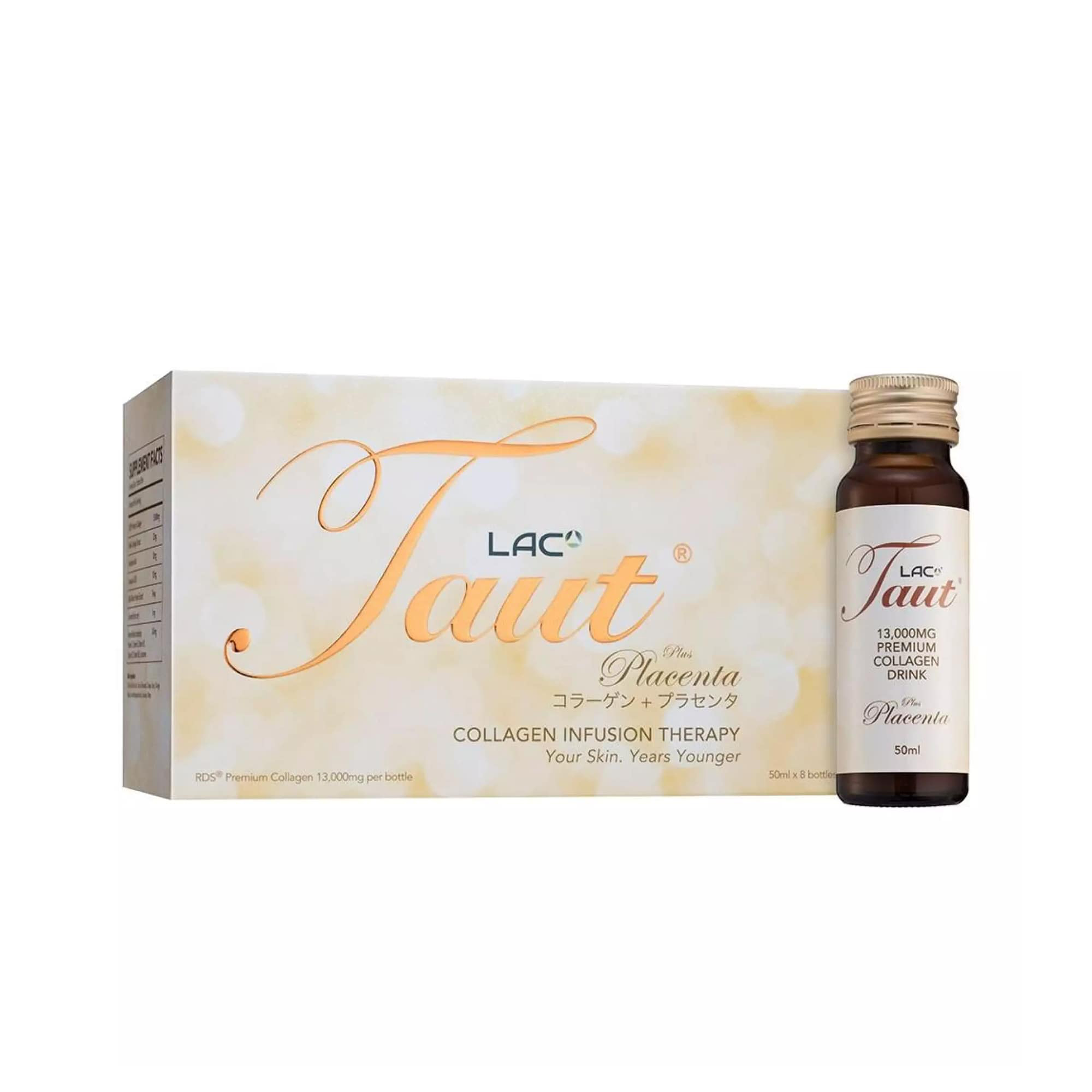 LAC TAUT® Collagen Infusion Therapy 13,000mg Plus Placenta 50ml x 8 ...