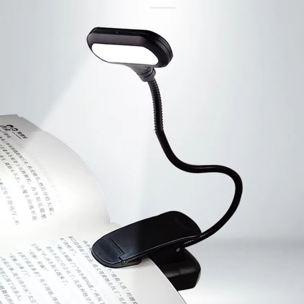 Portable Adjustable LED Book Light Flexible Eye Protection Clip-On Lamp ...