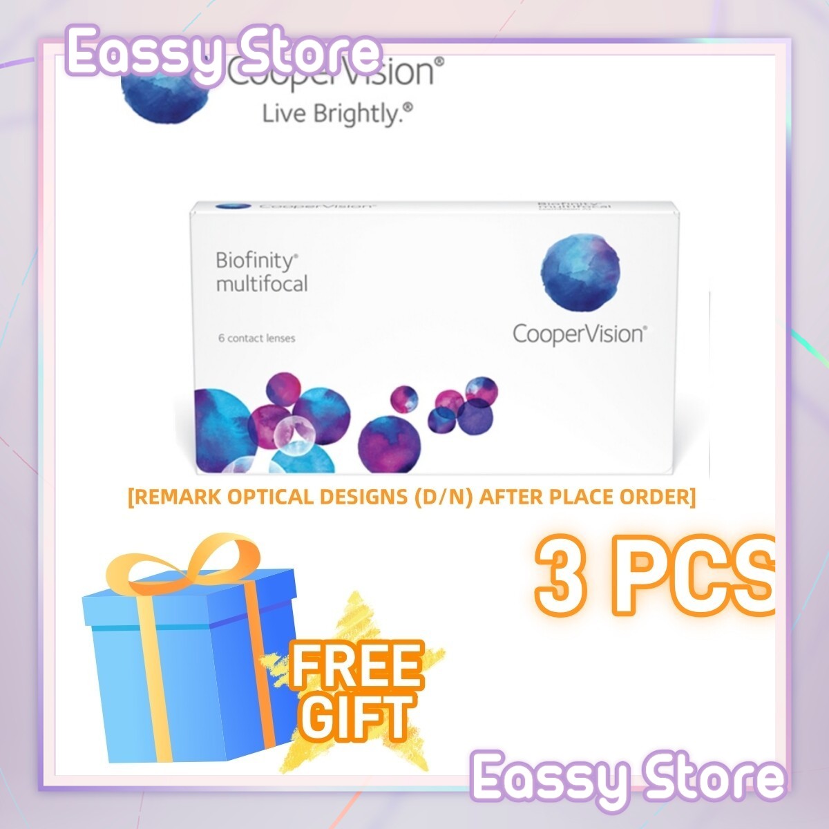 Cooper Vision Biofinity Multifocal Silicone Hydrogel Monthly Disposable ...