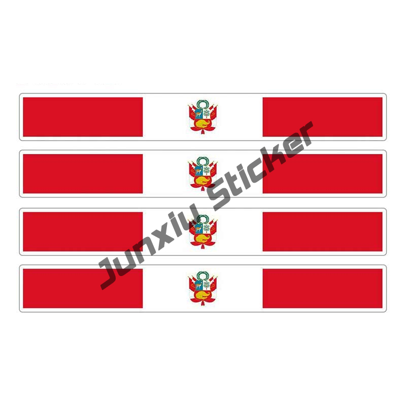 Peru Football Flag Vinyl Decal Sticker Peru Flag Car Sticker Country ...