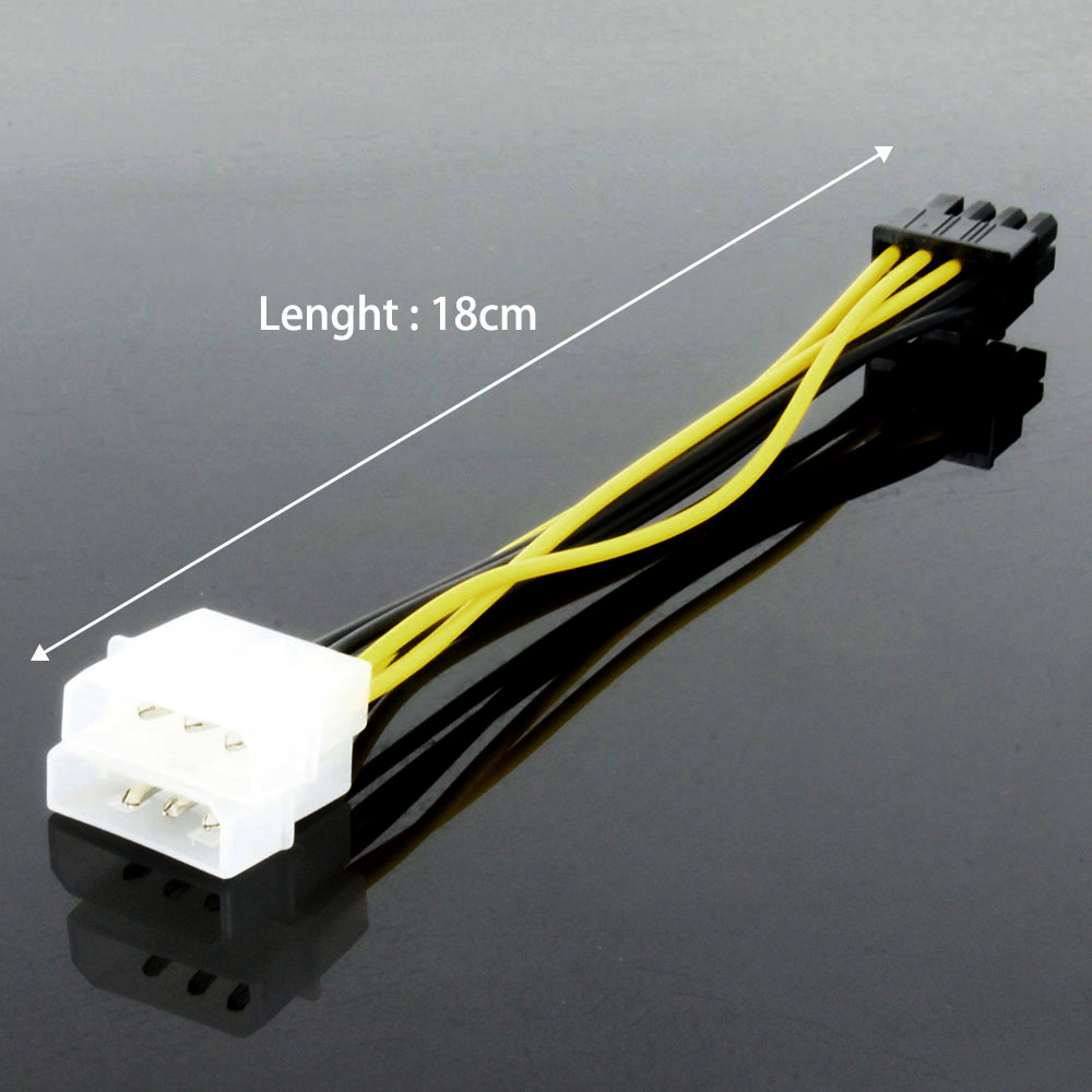 【VogueVenture】OULLX 8Pin Male To Dual 4Pin Female Video Card Power Cord ...