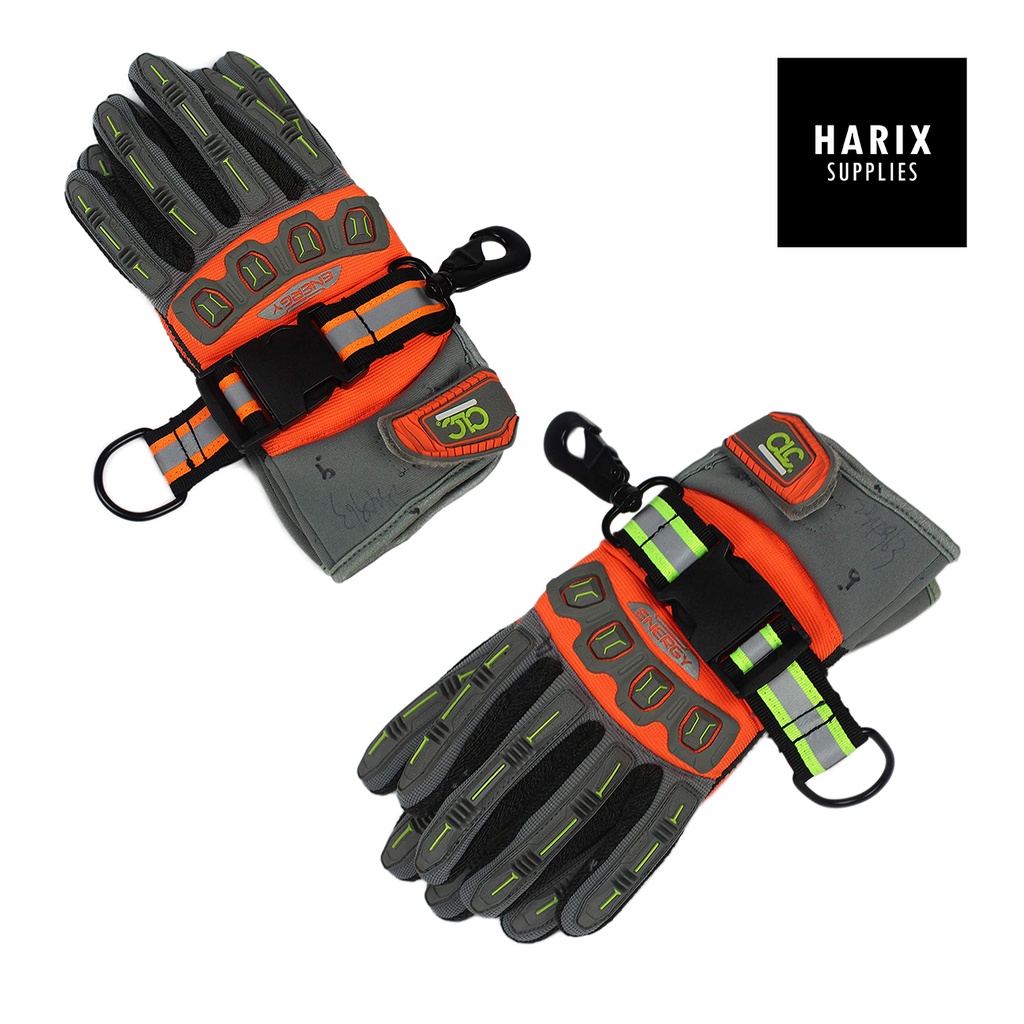 Heavy Duty Glove Hook Alligator Clip Firefighter Holder Strap Safety ...