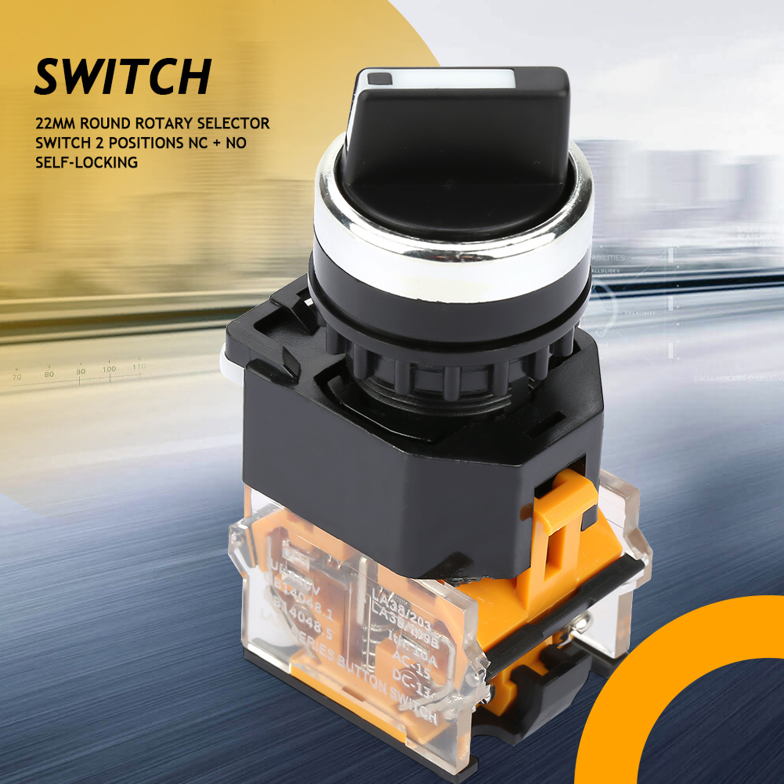 Stable 2 Positions Rotary Switch Corrosion Resistance 22Mm/0.9In Rotary ...