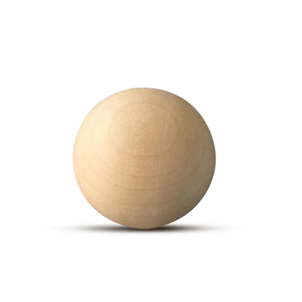 New Product Natural Solid Wooden Round Ball Dia 1-7.5 CM Manual DIY ...