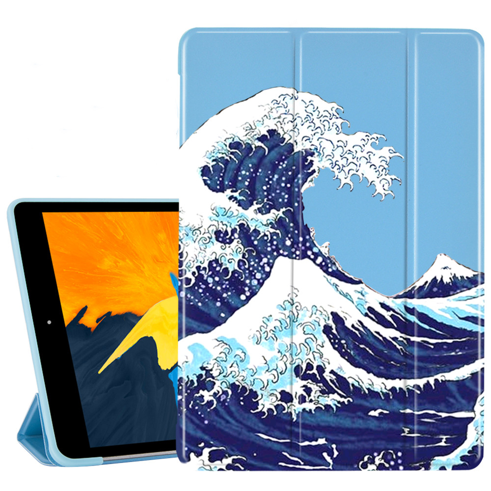 NEW 【7efc9af3】Sea Waves Art for ipad 10.2 8th Generation Case 7th 6th ...