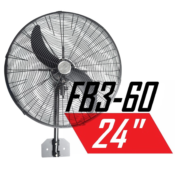 POLO พัดลมอุตสาหกรรม ติดผนัง พัดลมโรงงาน ระบายอากาศ ขนาด 24 นิ้ว และ 30 นิ้ว รุ่น FB3-60 และ FB3 ...