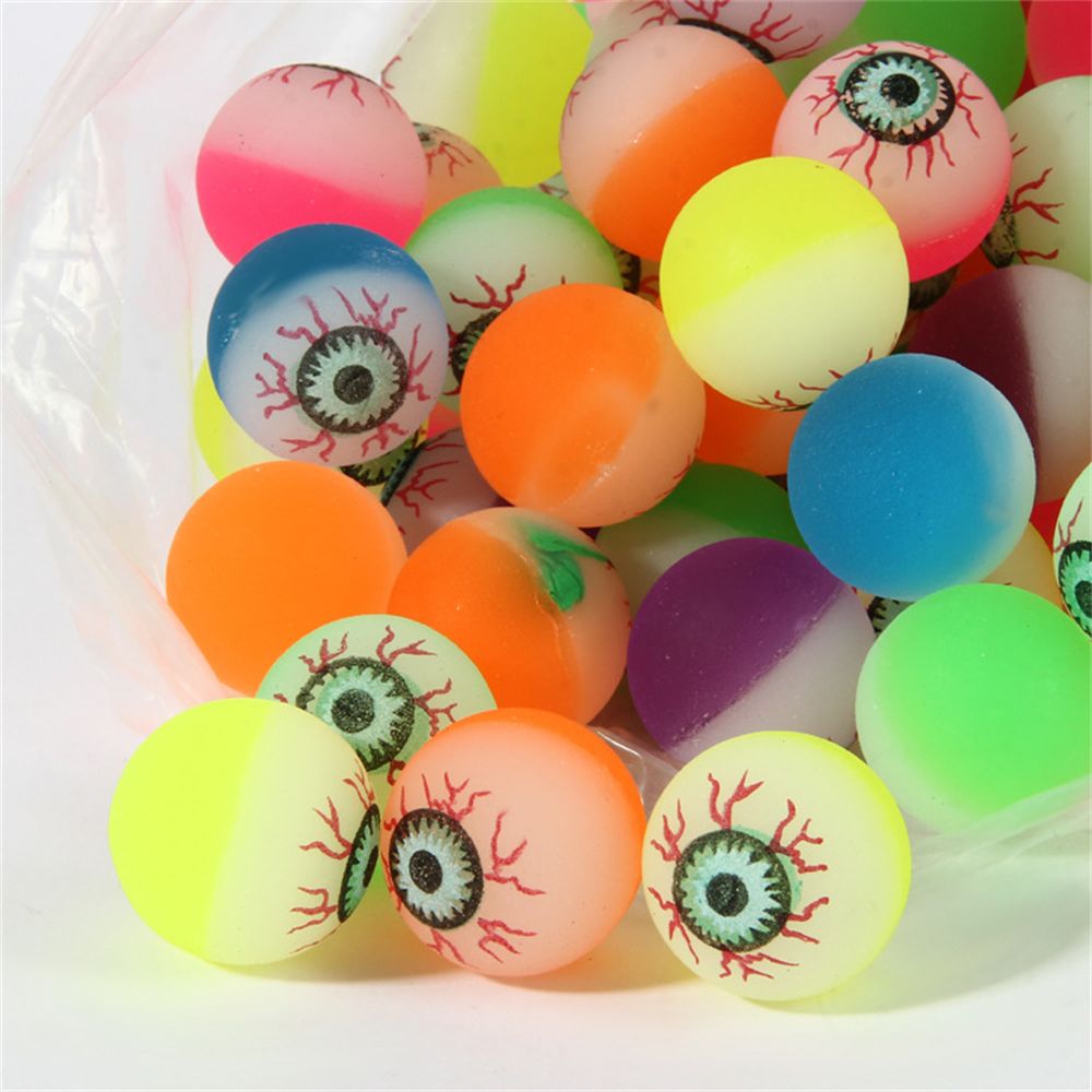 10Pcs Party Favors Balls Bouncy Bath Halloween Party Supplies Scary Eye ...